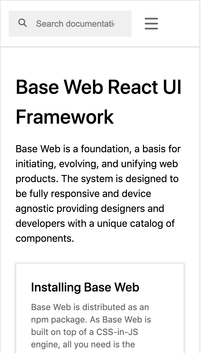Docs [Mobile view] Missing change theme icon · Issue #1546 · uber ...