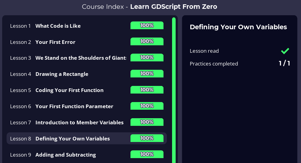 Course index, right panel, green checkmark causes tall letters to be cut off · Issue #380 ...