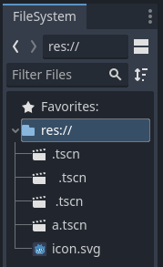 Scene name can be saved as extension only: ".tscn" · Issue #69768 · godotengine/godot · GitHub