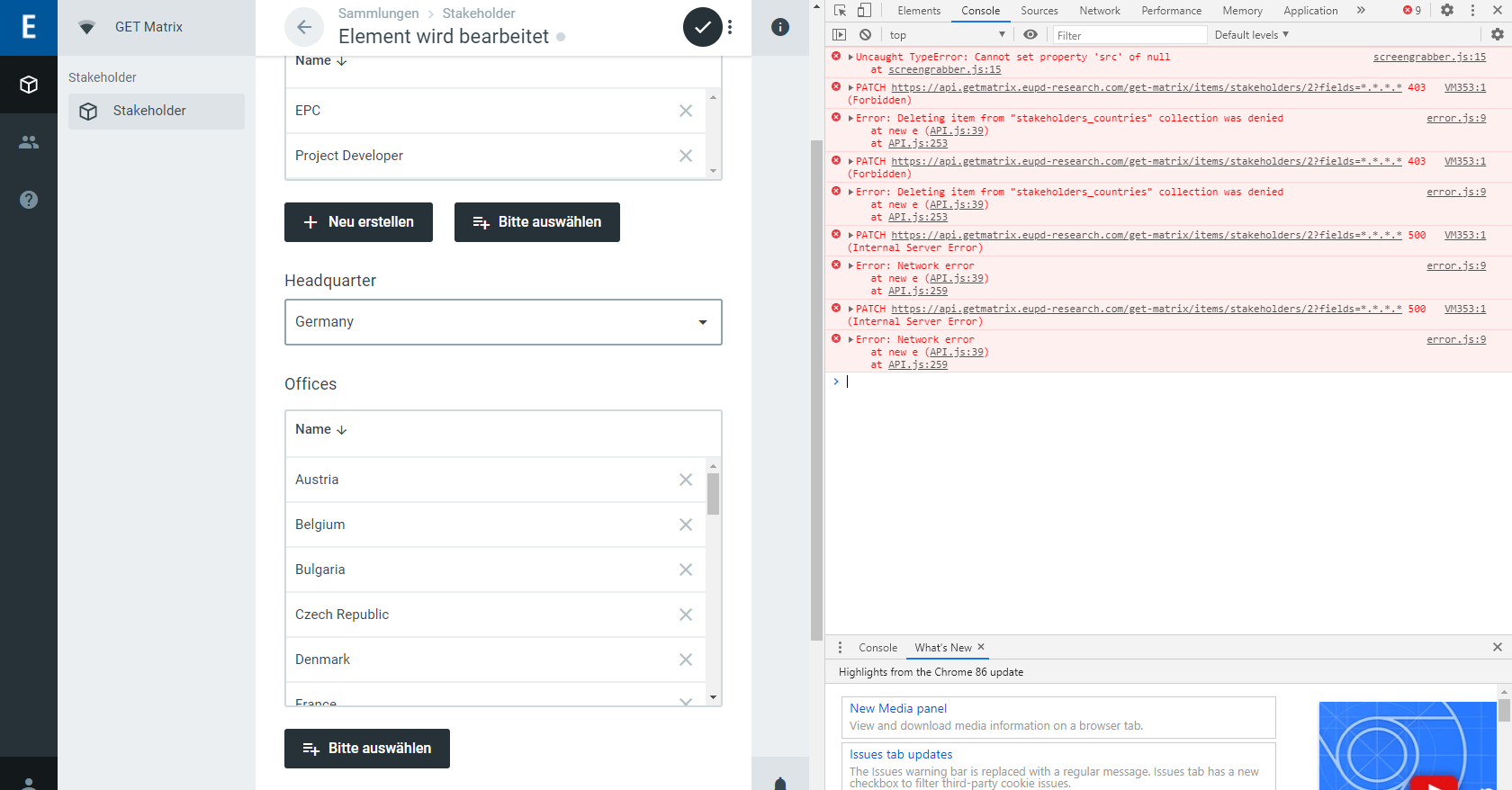 Directus M2M field update request takes 45s and fails with Network error · Issue #2888 ...
