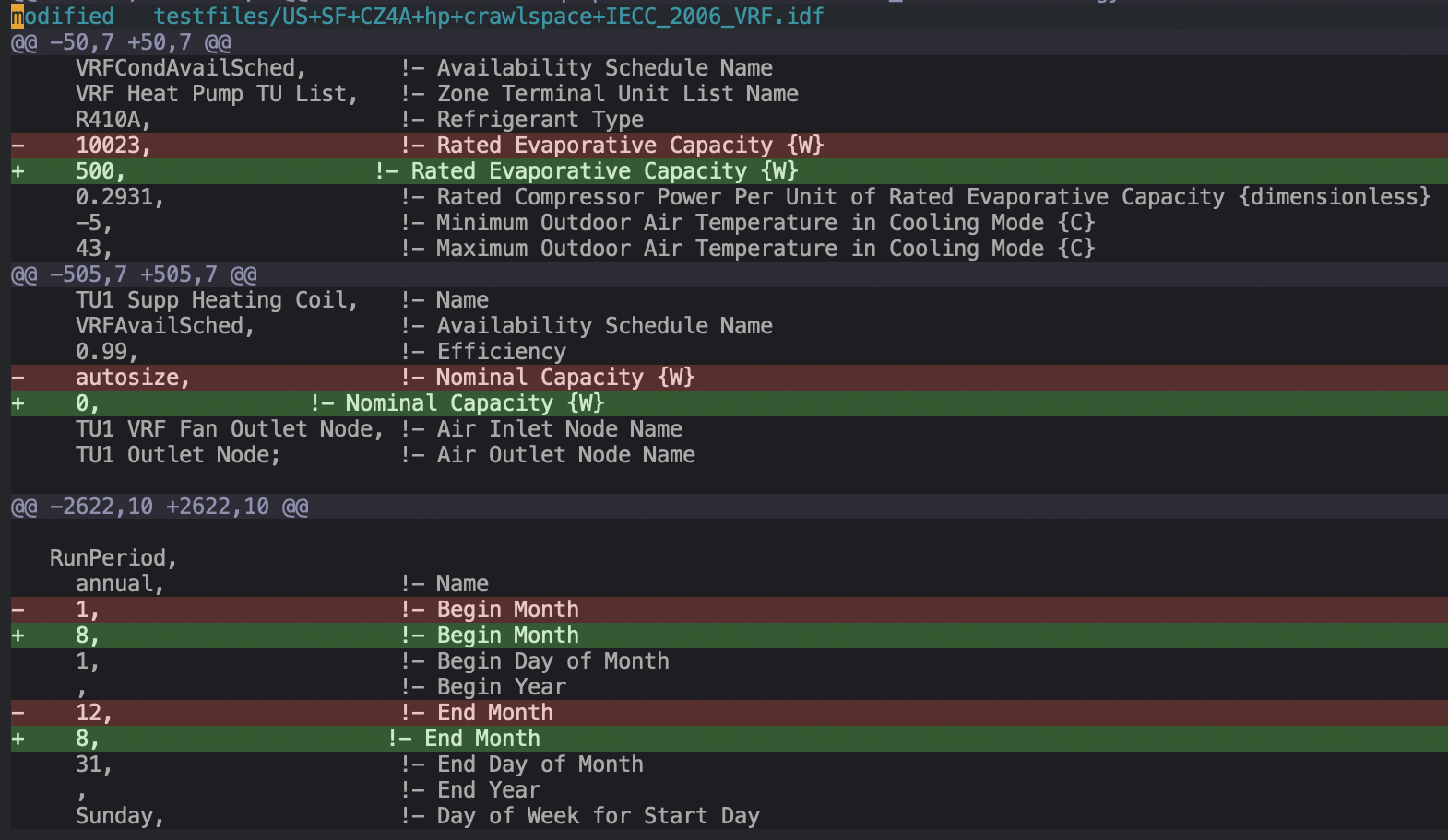 VRF fluid control model heating/cooling rate at terminal unit is much higher than heat rate at ...