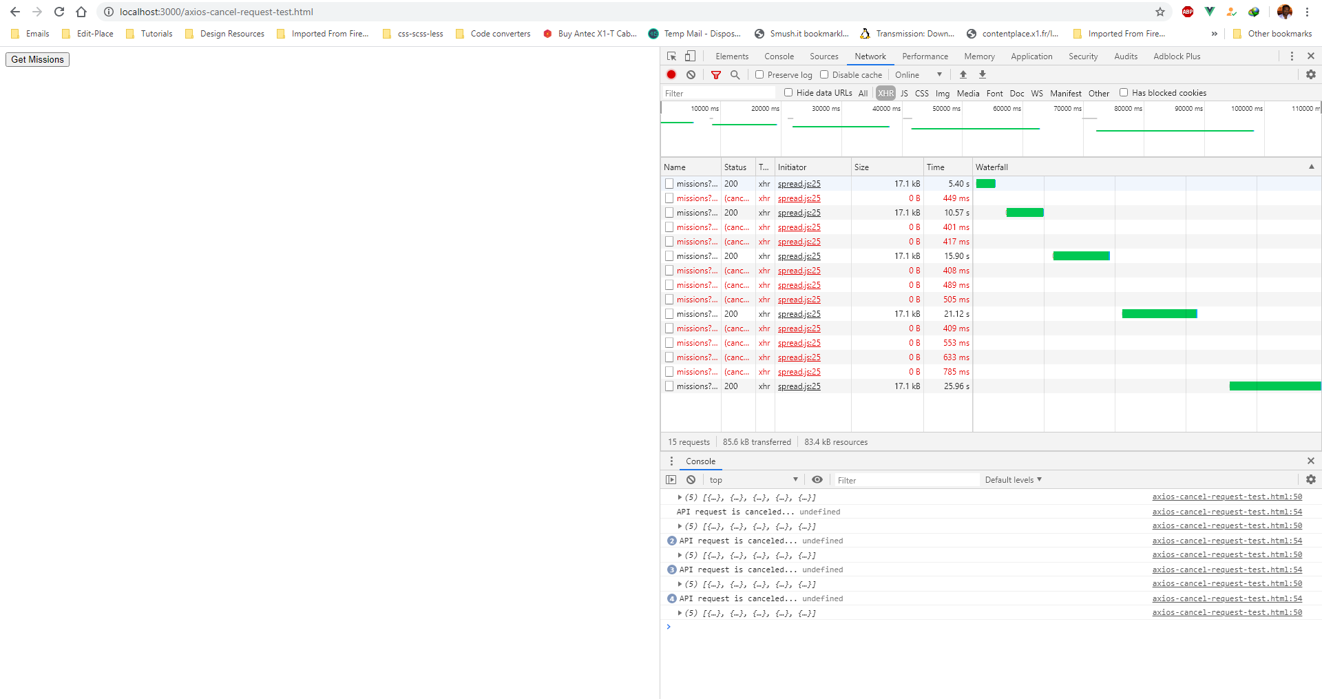 Cancel Request If Same Request Called Subsequently Multiple Times Is