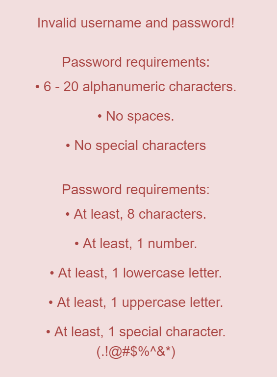 Register error message need update · Issue #657 · revaturelabs ...