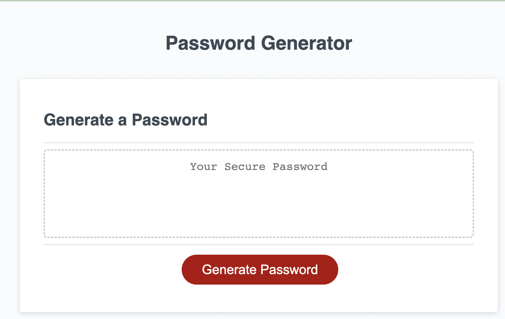 GitHub - JeremyBlau/Password-generator