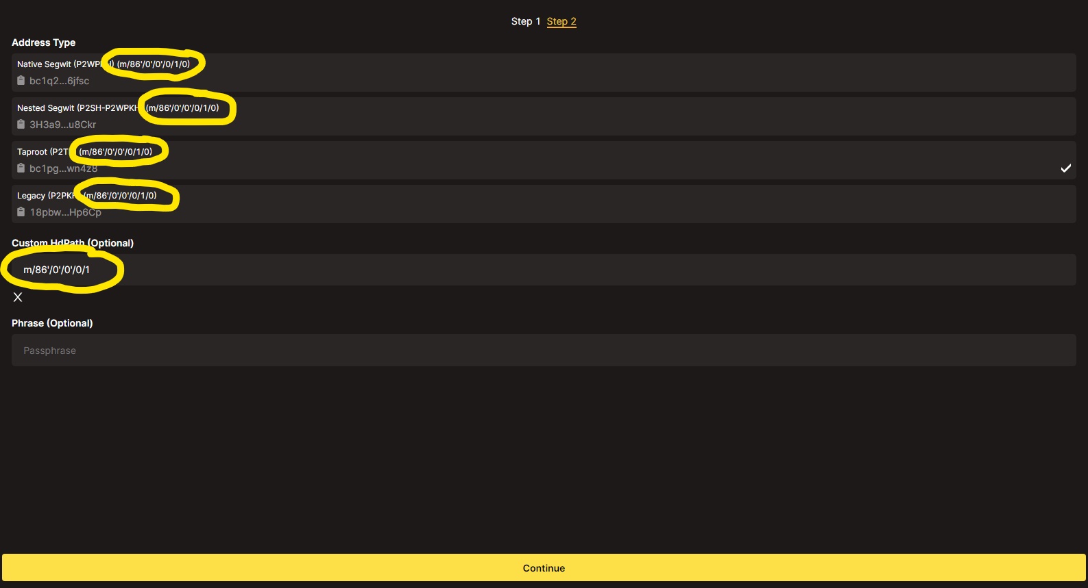 bug-report - import Sparrow wallet in combination and Custom HD Wallet Derivation path · Issue ...