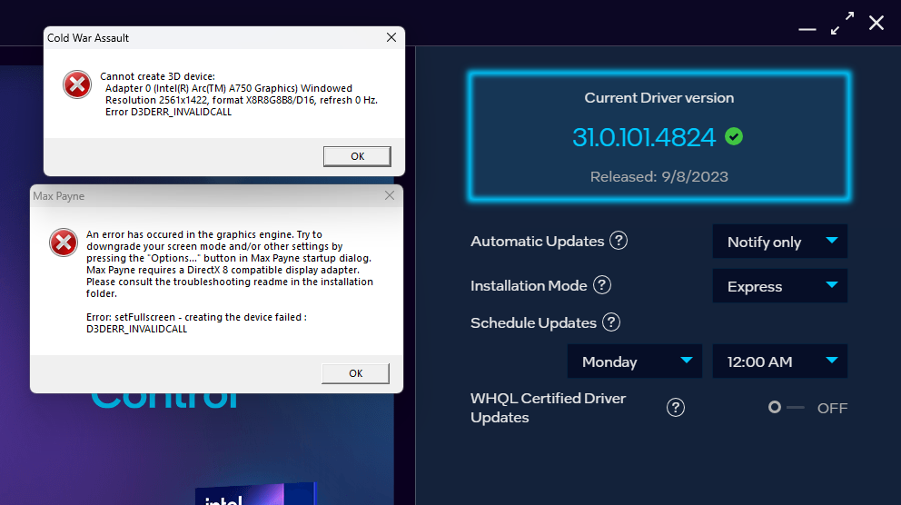 Arma: Cold War Assault (and other DX8 games) not working since 4824 ...