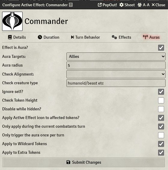 Savage Worlds - Aura Effects Seem to Not Work · Issue #268 · kandashi/Active-Auras · GitHub
