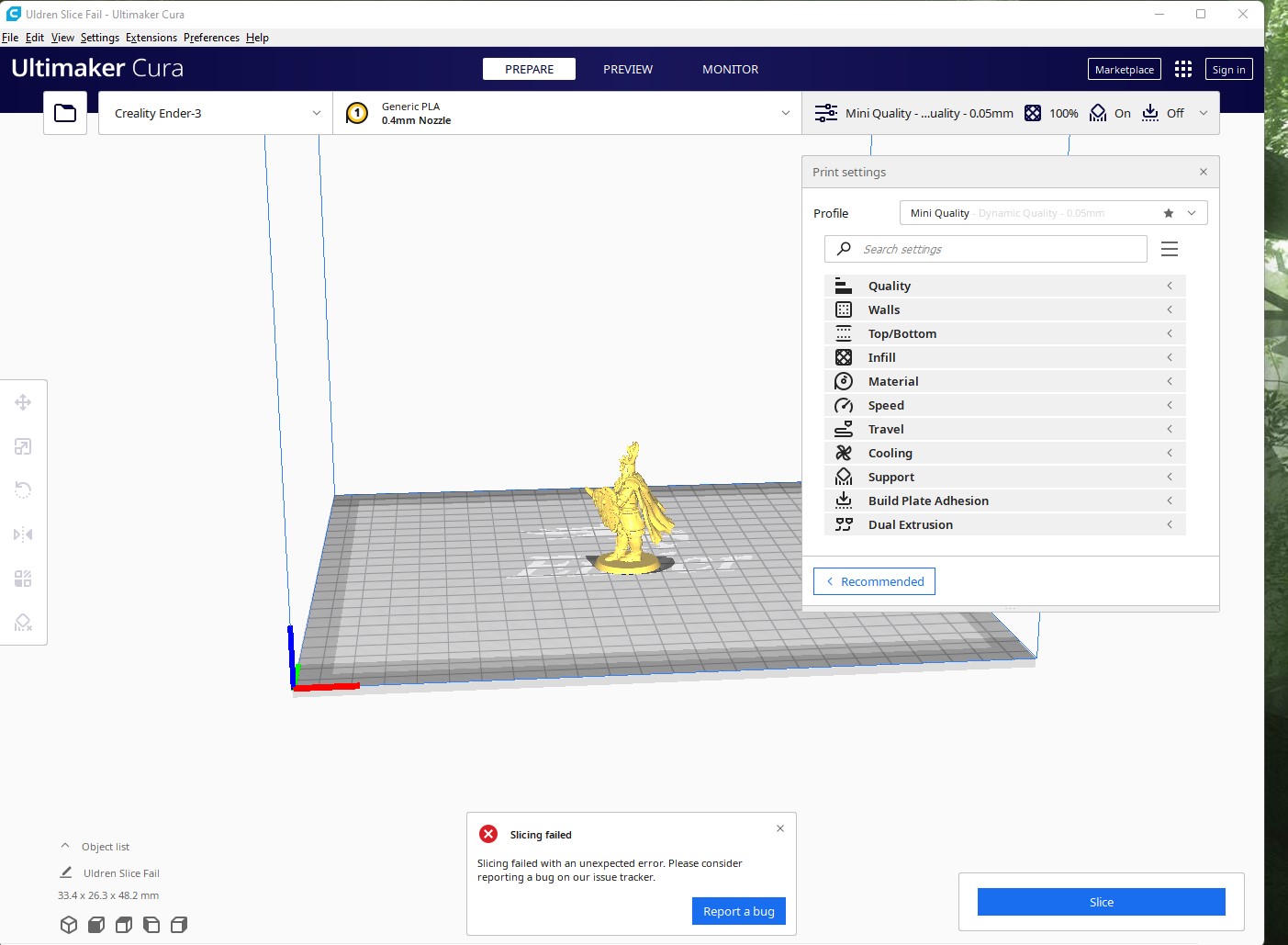 Slicing failed with custom profile · Issue #11746 · Ultimaker/Cura · GitHub