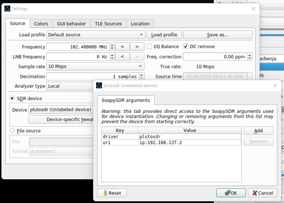 Changing sample rate with the compat layer does not work · Issue #890 · analogdevicesinc/libiio ...