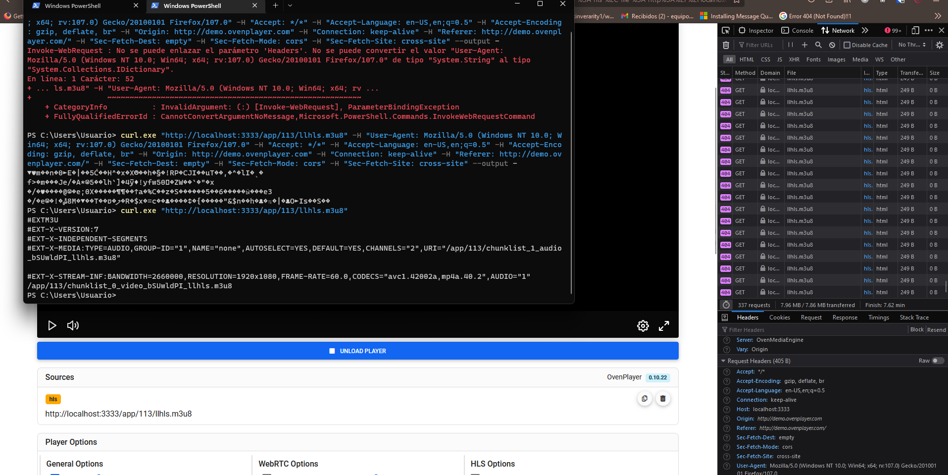 HLS Playlist gives 404 after stream reconnects · Issue #969 · AirenSoft/OvenMediaEngine · GitHub