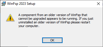 Can't install WinFSP on Windows 10 machine where its never was installed before · Issue #499 ...