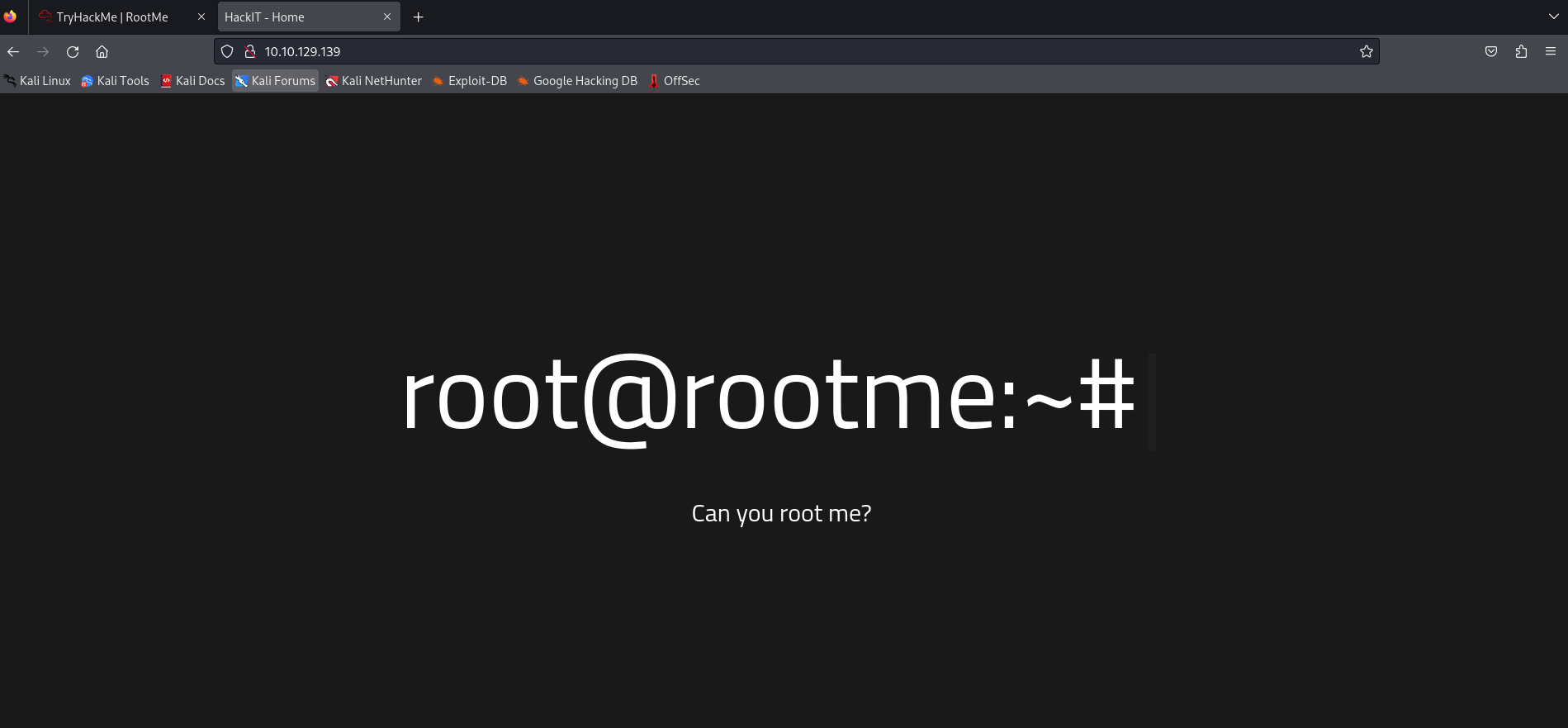 GitHub - Magee3/RootMe-CTF-Write-Up