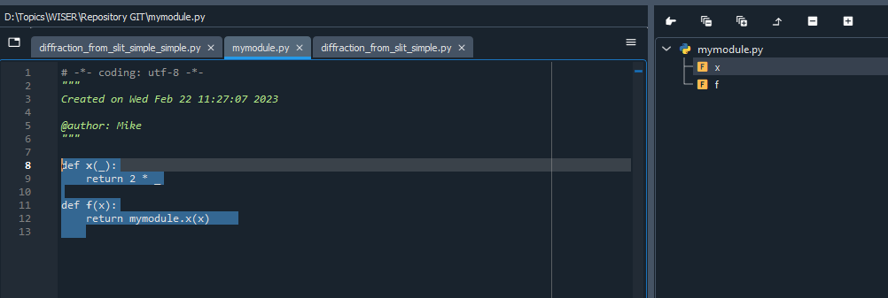 Outline pane not following the right module after module renaming? · Issue #20583 · spyder-ide ...