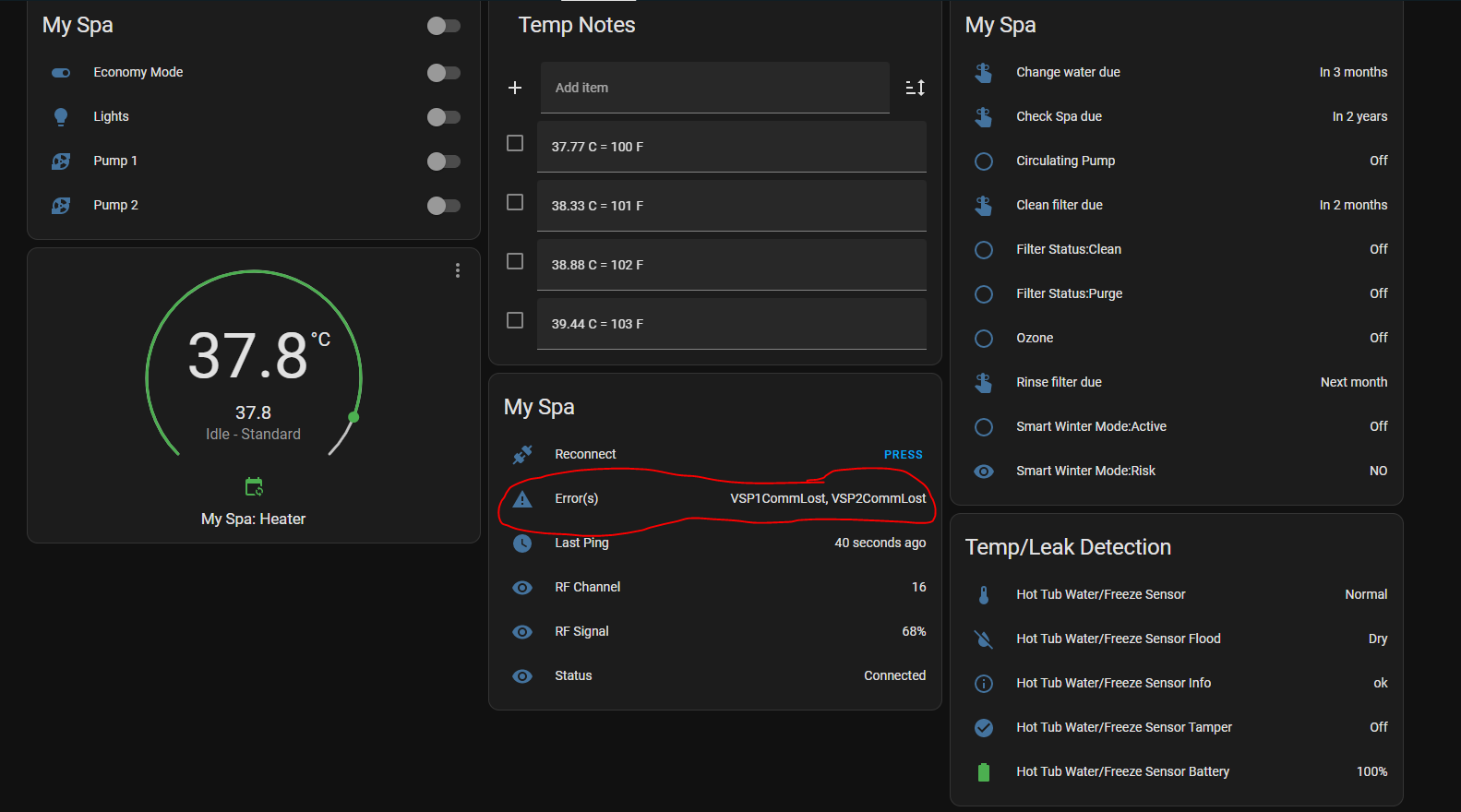Errors being displayed in the errors spot in the integration · Issue #85 · gazoodle/gecko-home ...