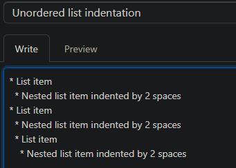 Unordered list indentation · Issue #1125 · Python-Markdown/markdown · GitHub