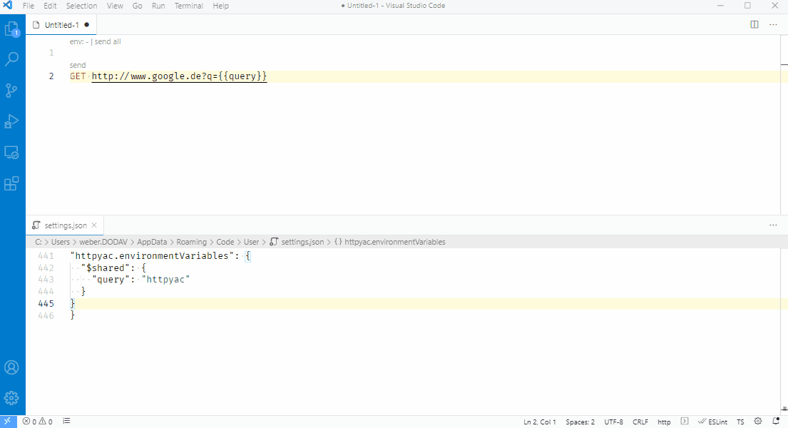 Variable in default header settings · Issue #12 · AnWeber/vscode-httpyac · GitHub