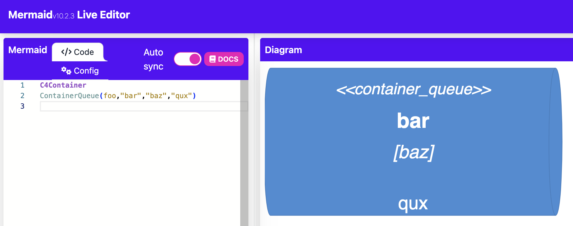 As A Mermaid User I Want To Render C4 Diagram With The Containerqueueext Macro · Issue 4576