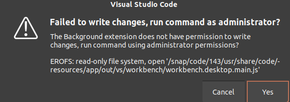 Show pop-up failed to write changes · Issue #226 · KatsuteDev/Background · GitHub