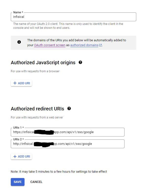 [ENG-136] Issues with google sso · Issue #1035 · Infisical/infisical · GitHub