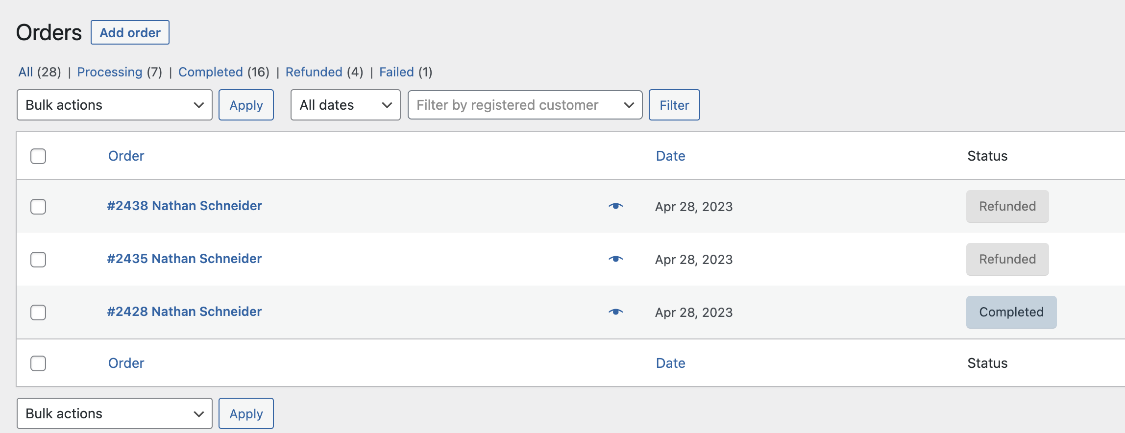 Inconsistency between orders that show on orders page when navigating from Analytics · Issue ...