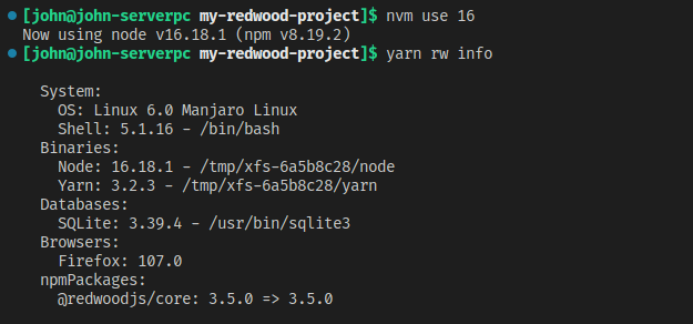 [Bug?]: cant make redwoodjs project when using node 16 works correctly node 14 · Issue #7021 ...