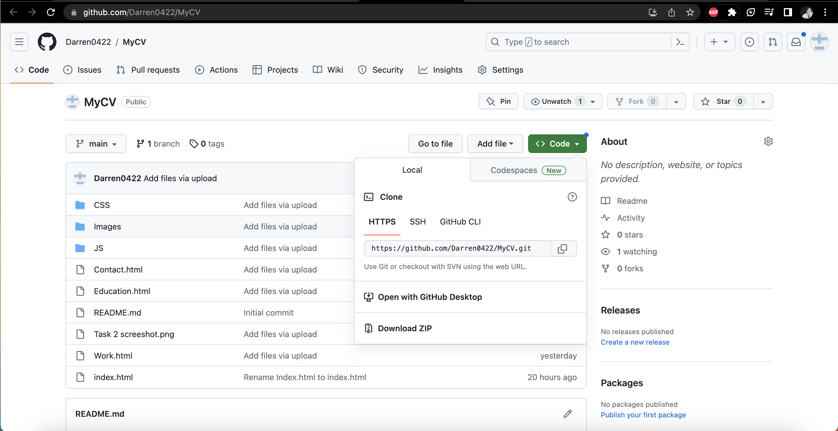 GitHub - Darren0422/MyCV