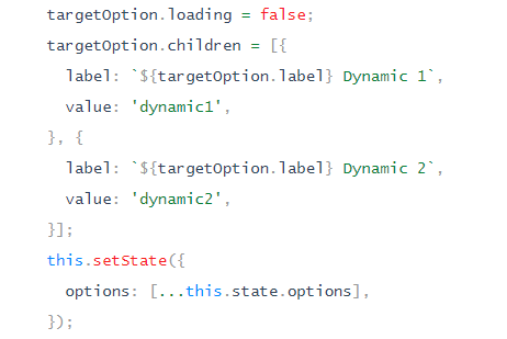Cascader - loadData prop - automatic state update [React AntiPattern ...