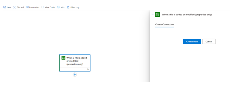 Issue with New UI : create new connection Managed File System Connector does not ask for ...