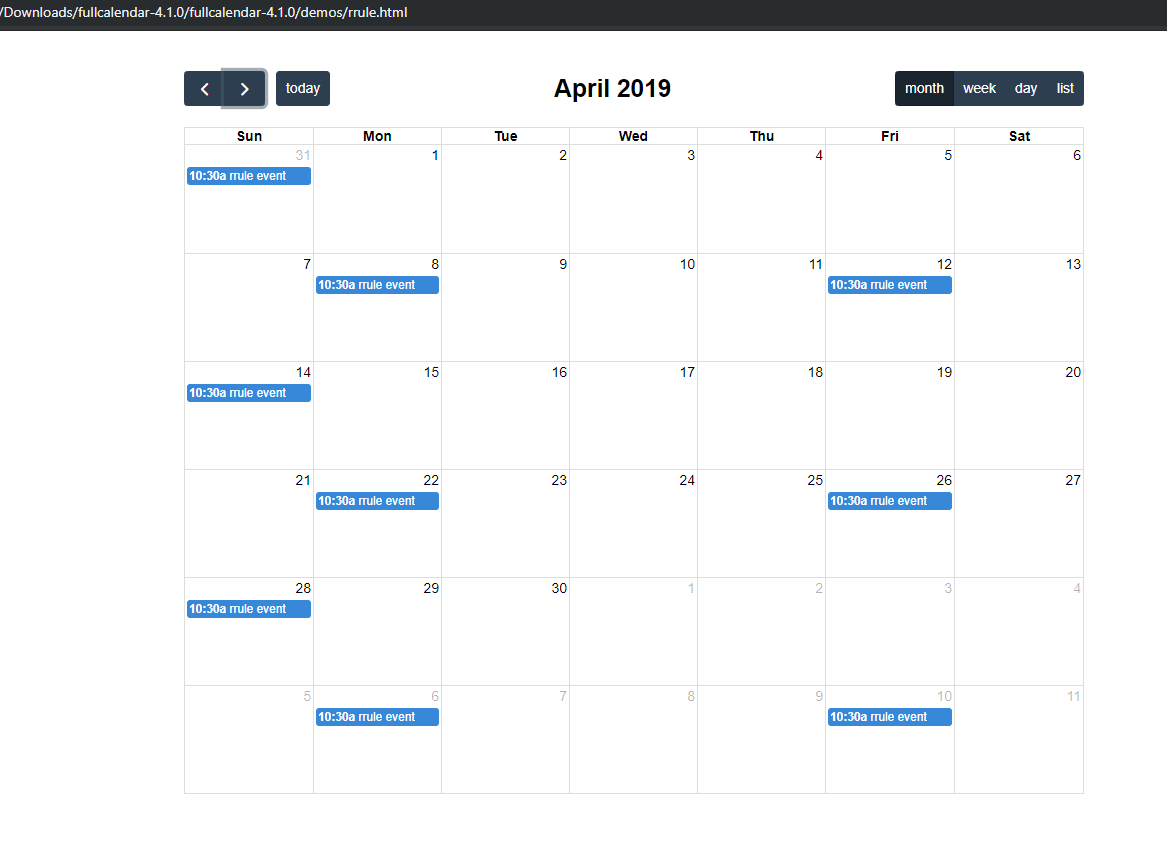 RRule week-start bug with 2-week-interval · Issue #4693 · fullcalendar/fullcalendar · GitHub