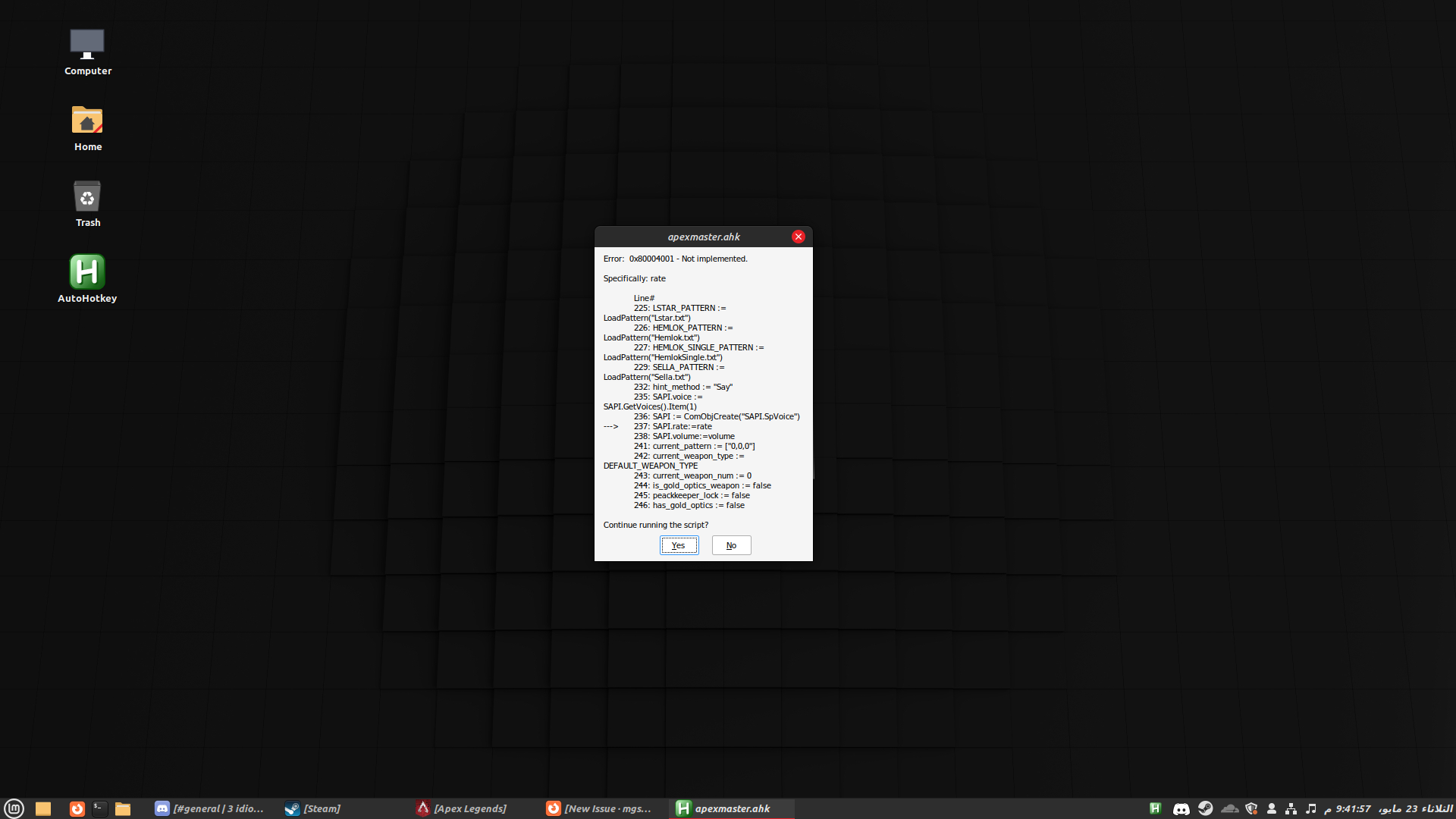 How to open Apexmaster.AHK in Linux ? · Issue #299 · mgsweet/Apex-NoRecoil-2021 · GitHub