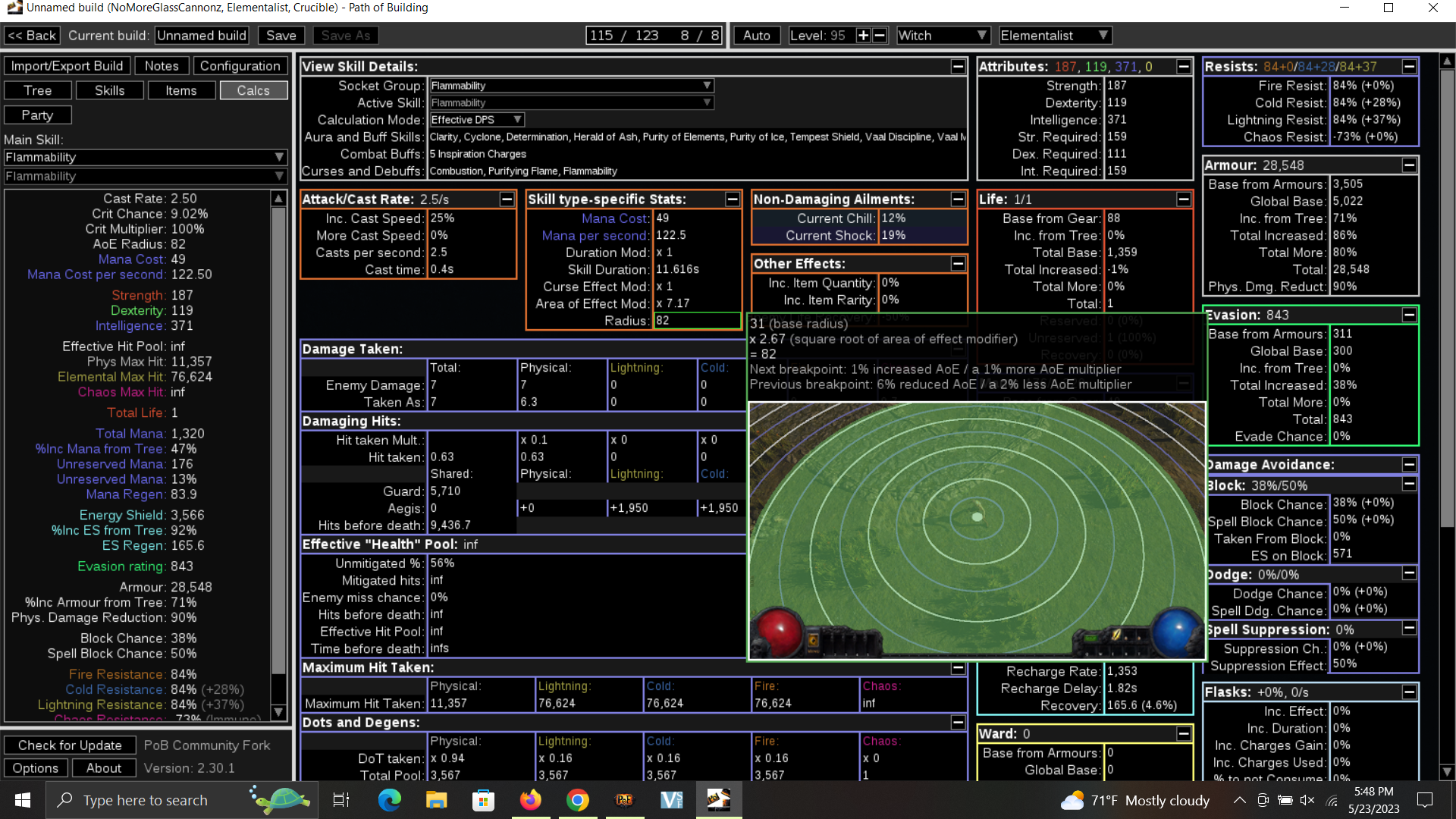 Crucible 100% more AoE Rolling Magma/Fireball mod applying to all skills · Issue #6237 ...