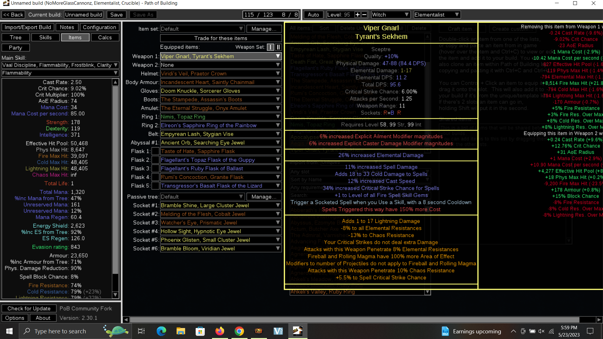 Crucible 100% more AoE Rolling Magma/Fireball mod applying to all skills · Issue #6237 ...