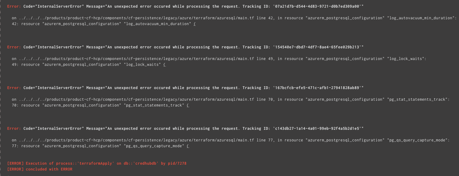 Set Up Of Azurermpostgresqlconfiguration Parameters Fails · Issue 14531 · Hashicorpterraform