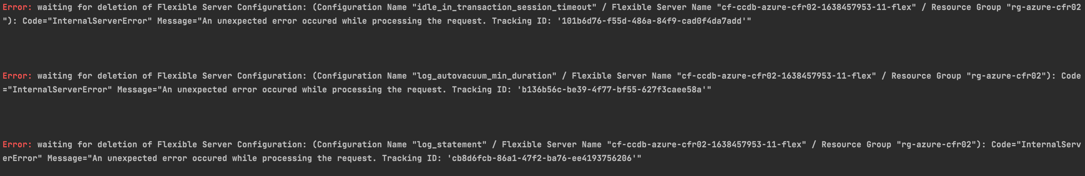 Set Up Of Postgresqlflexibleserverconfiguration Parameters Fails · Issue 14530 · Hashicorp 3971