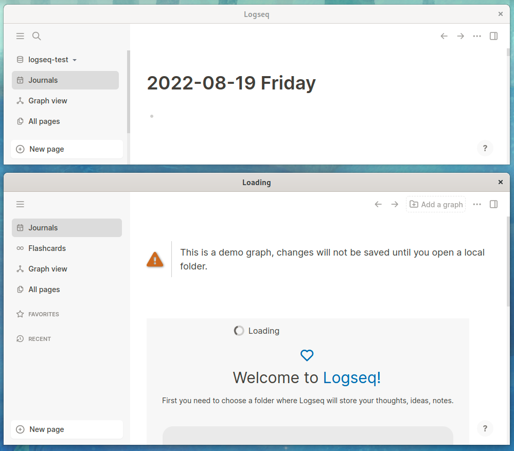 Page URL not working with Flatpak 0.8.1 version · Issue #6414 · logseq ...