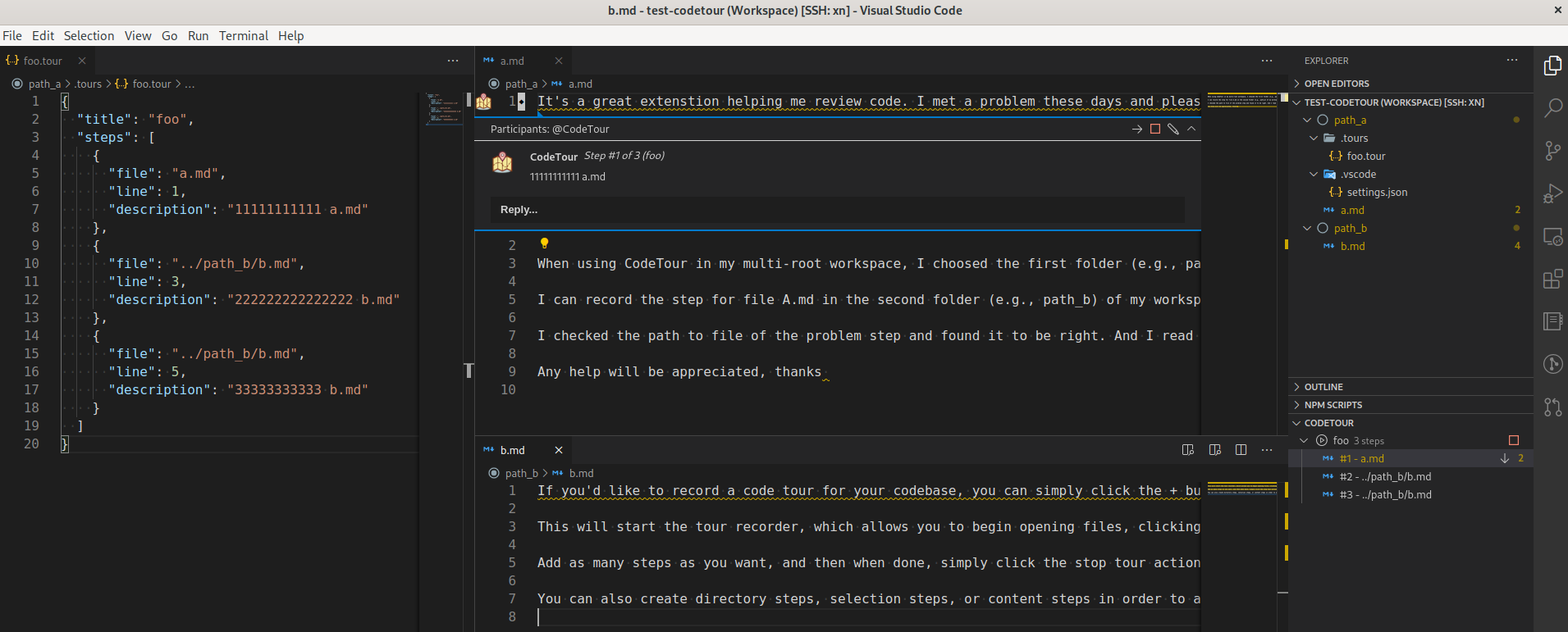 Problem Related To Multi Root Workspace · Issue 87 · Microsoft