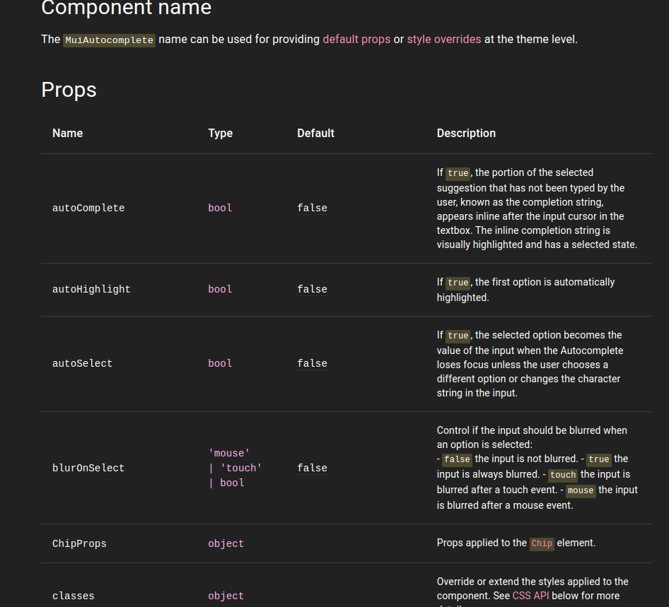 [docs] Props documentation in API is difficult to read now. · Issue #38879 · mui/material-ui ...