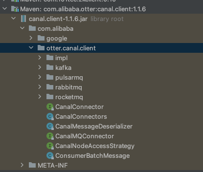 canal.client 升级1.1.6 没有 com.alibaba.otter.canal.protocol 相关类 · Issue #4702 · alibaba/canal · GitHub