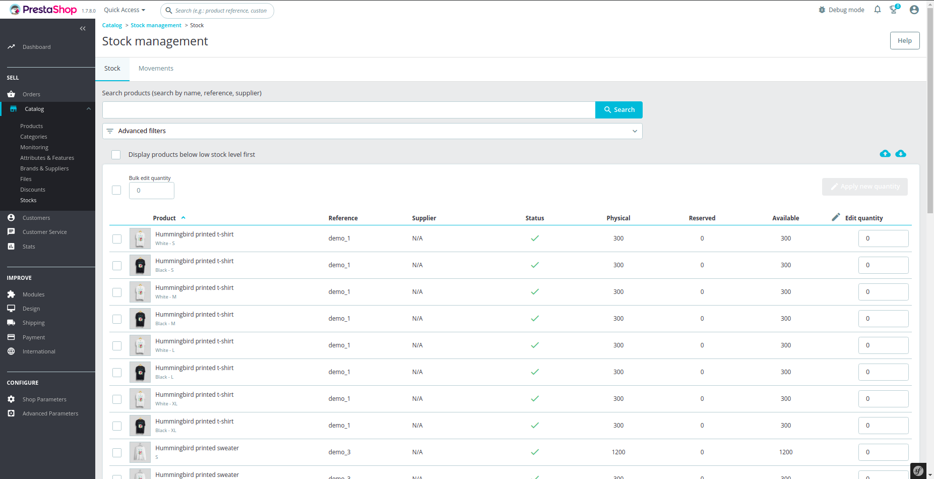 Multistore header not displayed on stock & movements pages if a specific shop context is ...