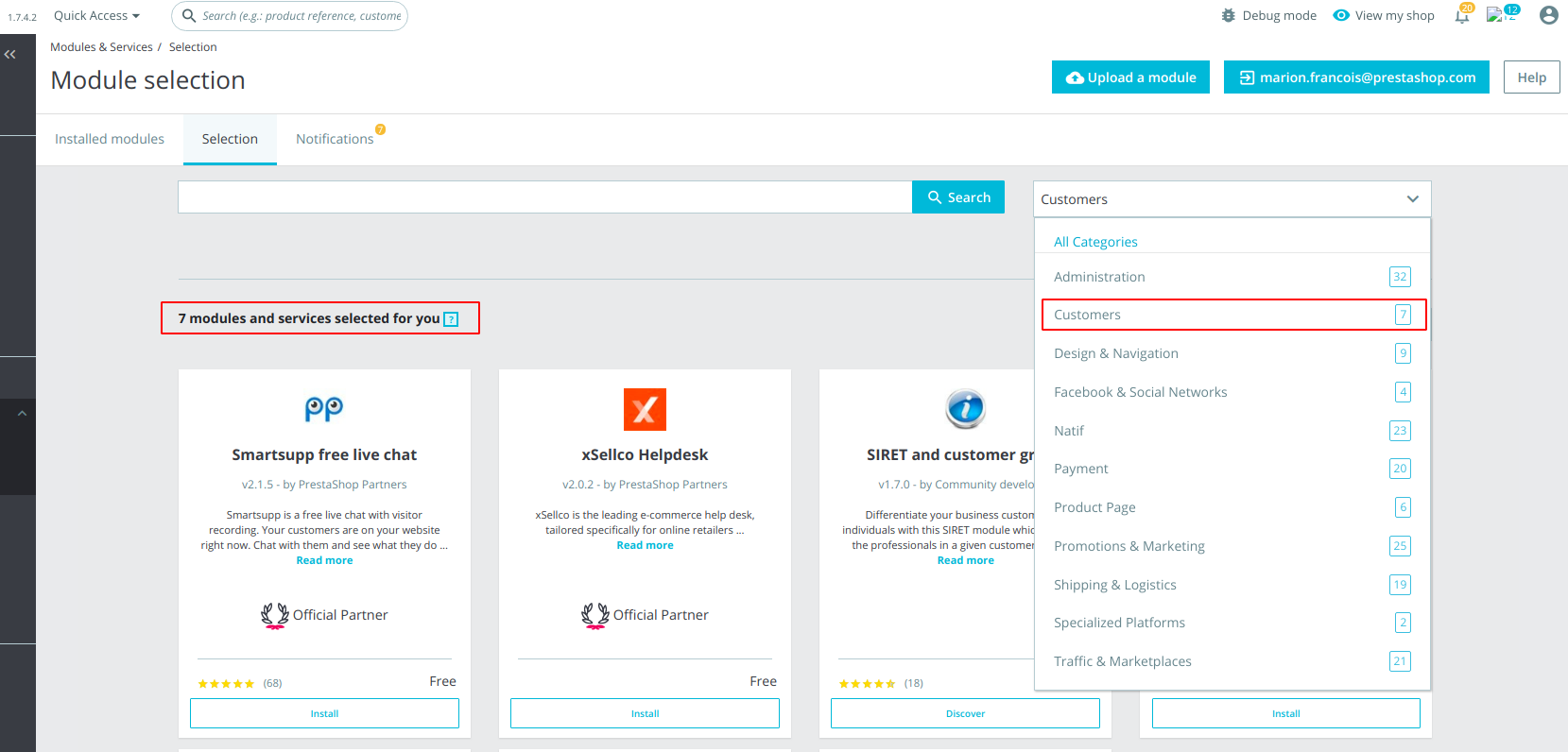 Number of modules displayed isn't ok · Issue #10661 · PrestaShop/PrestaShop · GitHub