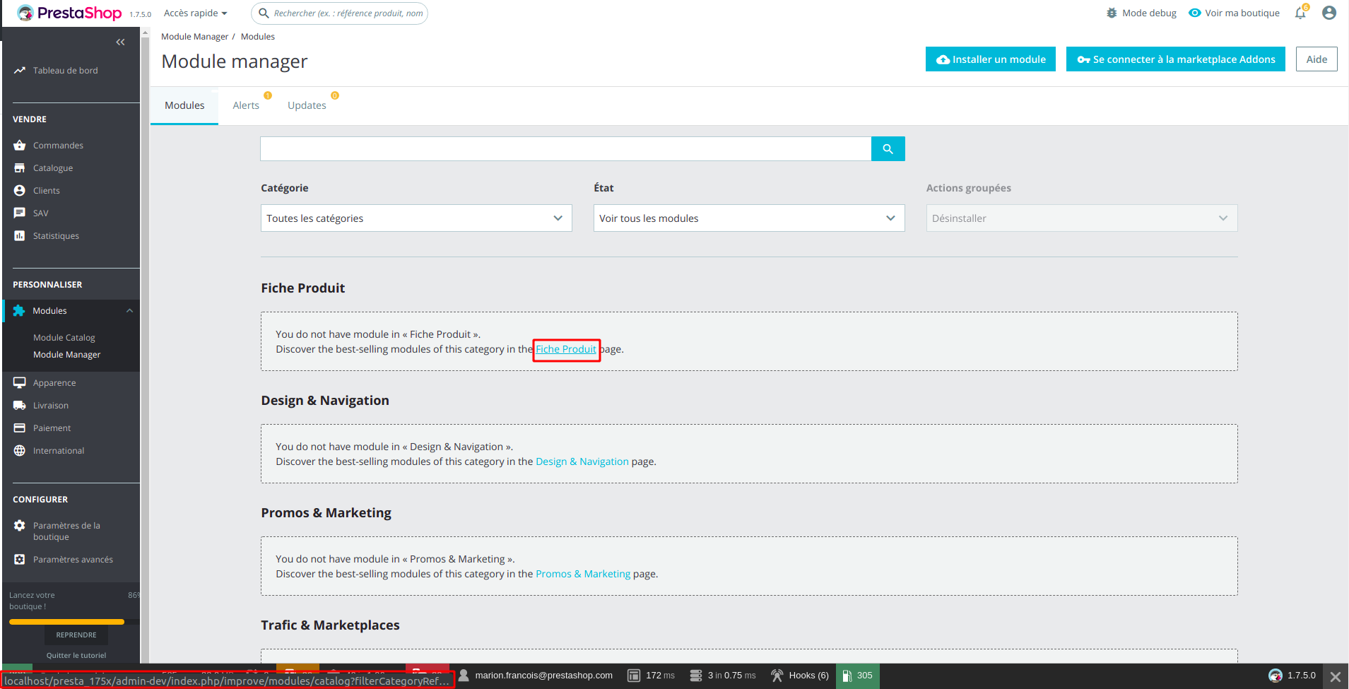 Bad link Module Manager page · Issue #49 · PrestaShopCorp/ps_mbo · GitHub
