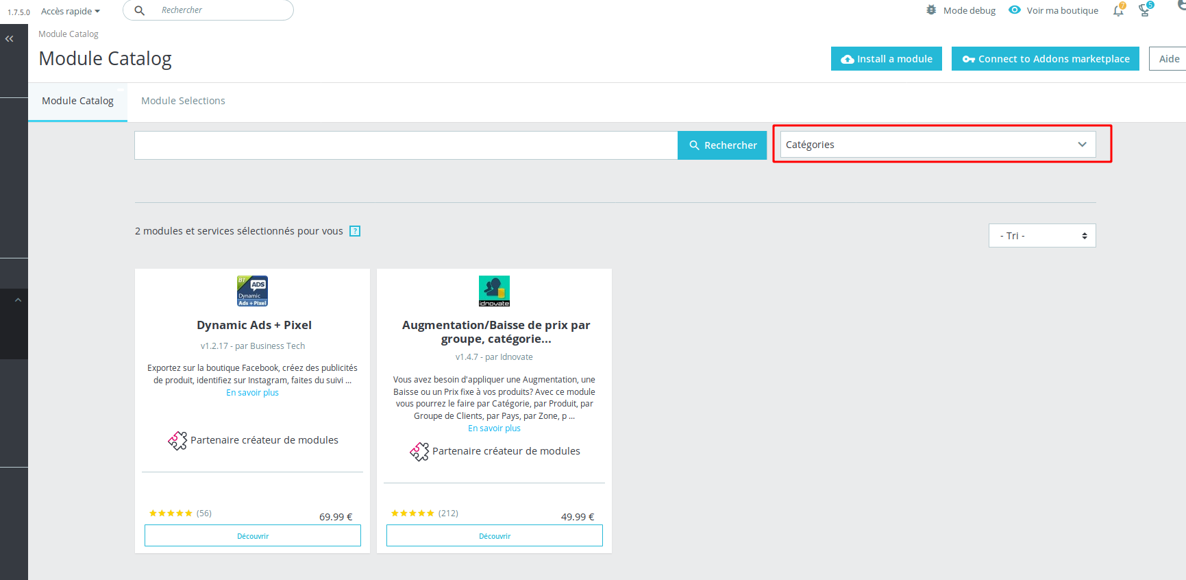 Bad link Module Manager page · Issue #49 · PrestaShopCorp/ps_mbo · GitHub