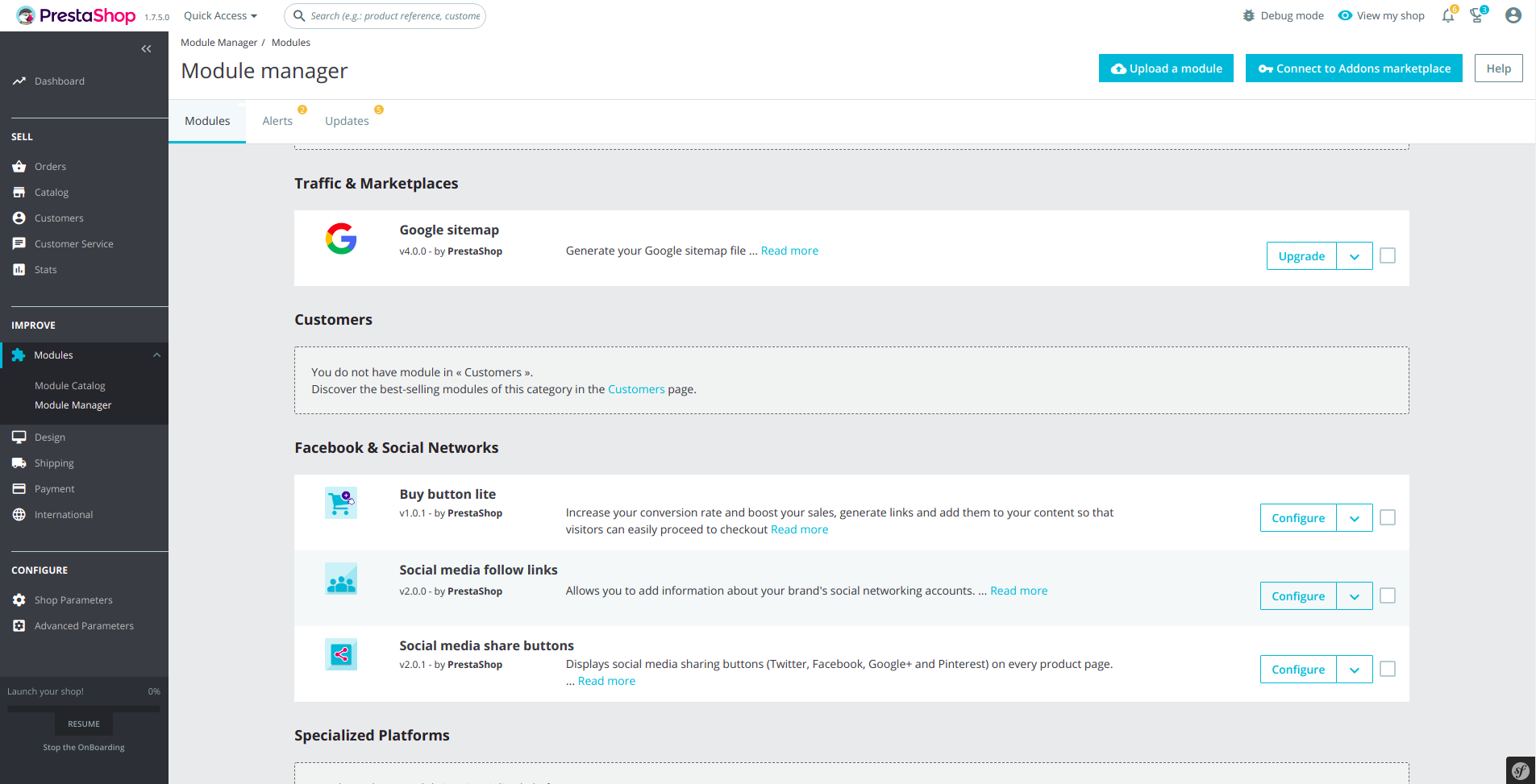 Module manager: modules are not always in the right categories according to the language · Issue ...