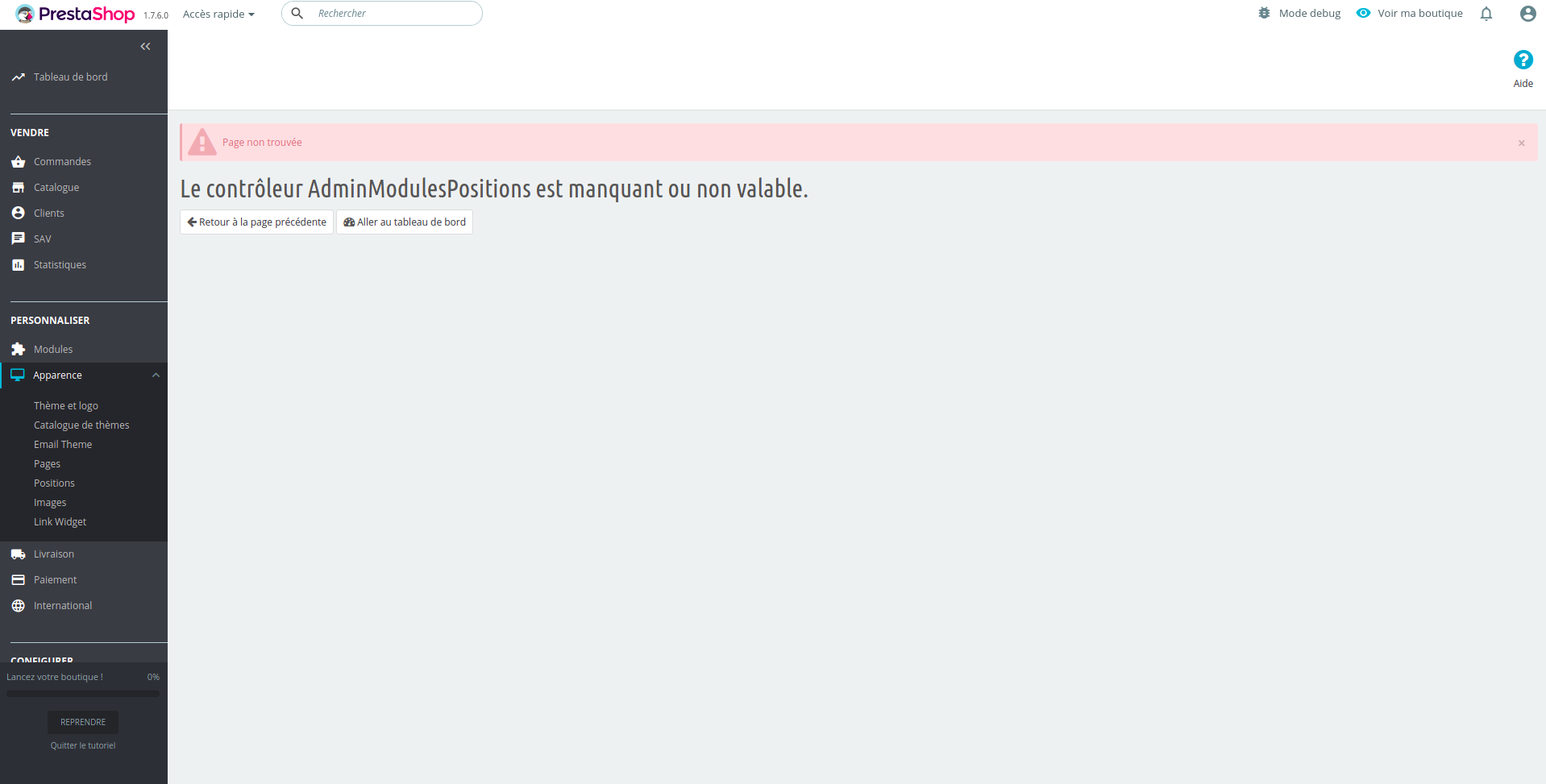 Controller AdminModulesPositions not found · Issue #13935 · PrestaShop/PrestaShop · GitHub