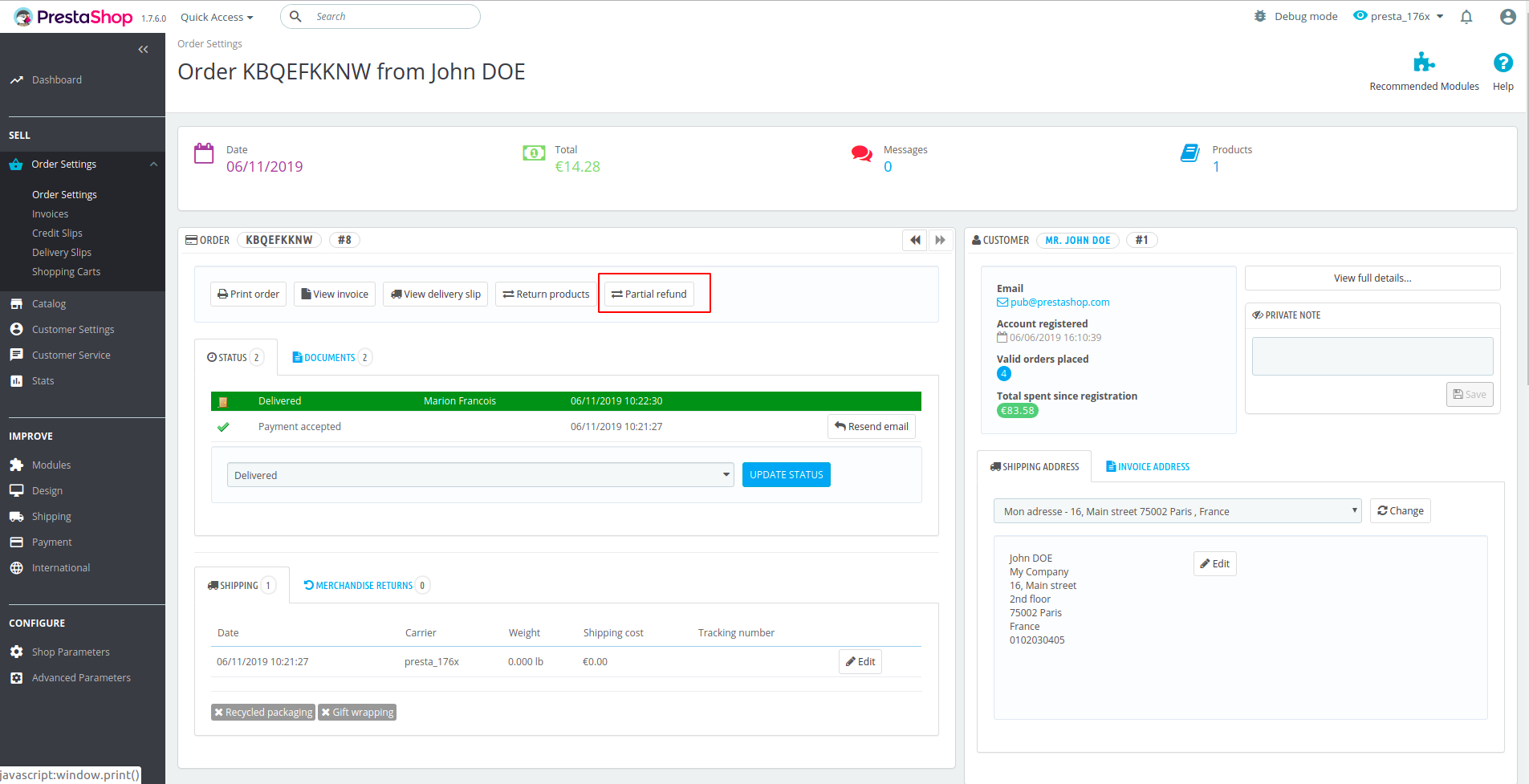 Display warning before creating refund and changing order status · Issue #14123 · PrestaShop ...