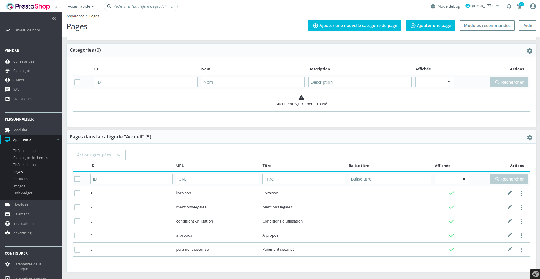 Can't change CMS page position because position column is missing · Issue #18516 · PrestaShop ...