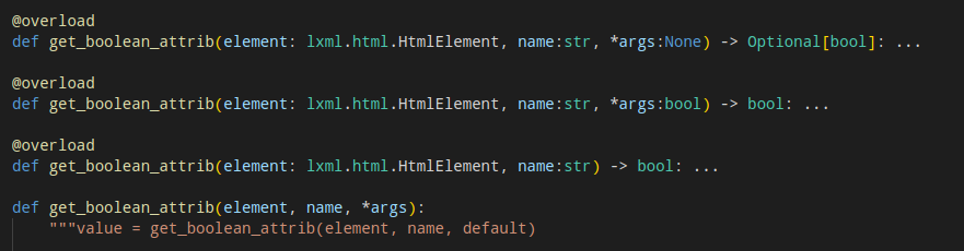 Add type annotations to `get_attrib` functions · Issue #6768 · PrairieLearn/PrairieLearn · GitHub