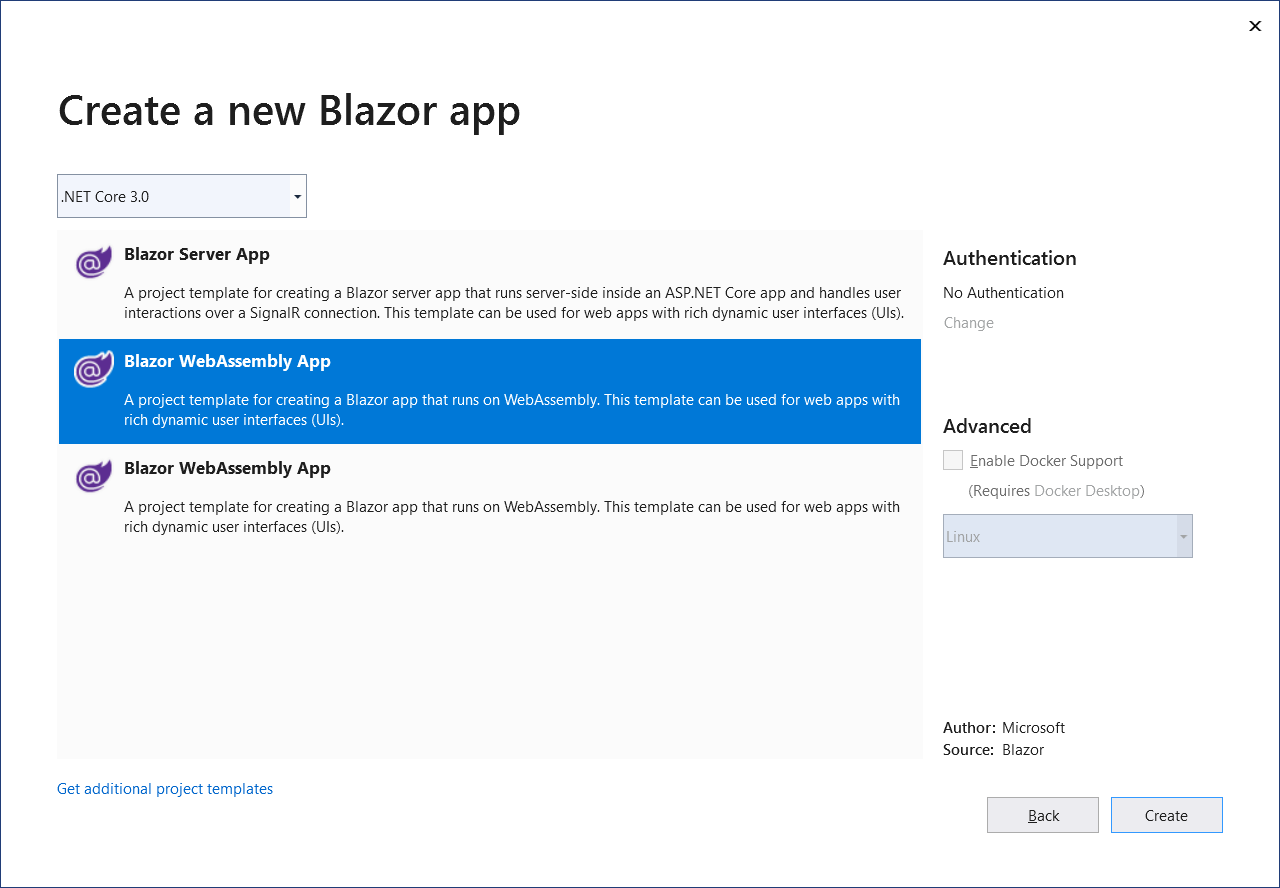 Blazor Templates Not Showing Up Correctly · Issue 19800 · Dotnet