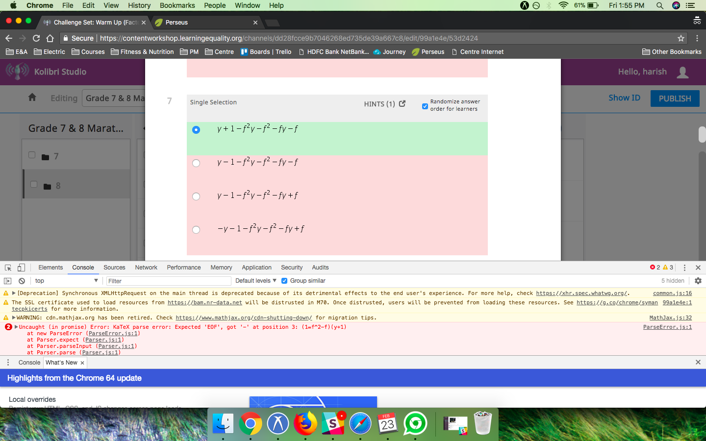 The mathematical equations created on math formula input widget on ...