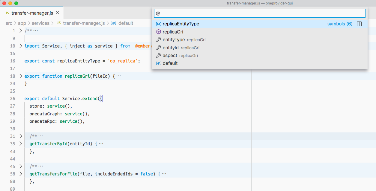 Cannot search and view symbols in outline that are inside export ...